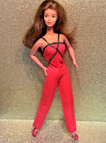 Vintage Barbie Superstar era Red Disco Jumpsuit ~ Rare Find ⭐️ | eBay