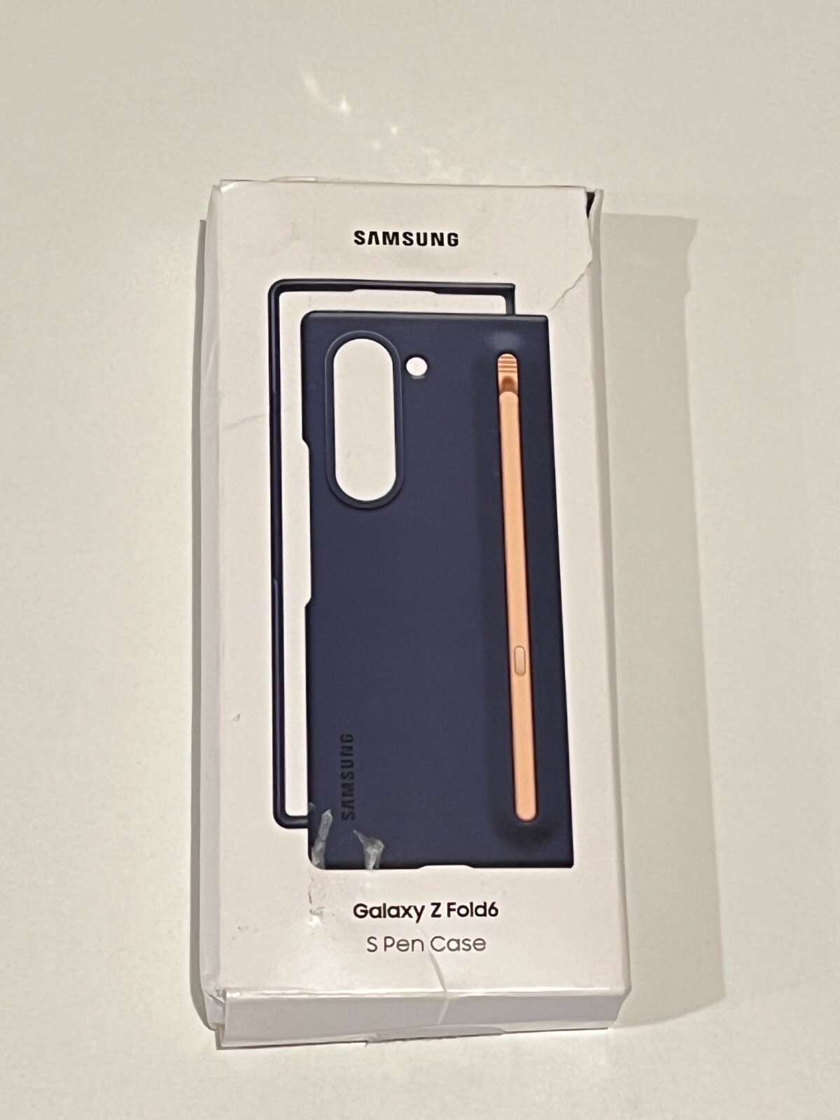 GENUINE Samsung Slim S Pen Case w/ S Pen for Galaxy Z Fold6 - Navy Blue ...