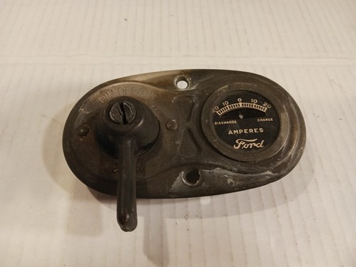 1920s. Model T Ford Ignition Switch Plate With Amperes Guage | eBay
