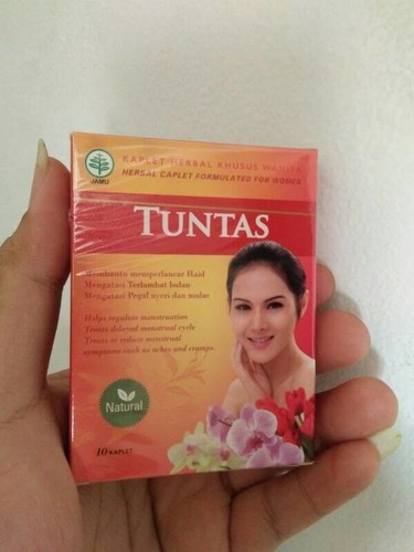 Jamu Herbal Pill Tuntas for treats menstruation cycle cramps aches ...