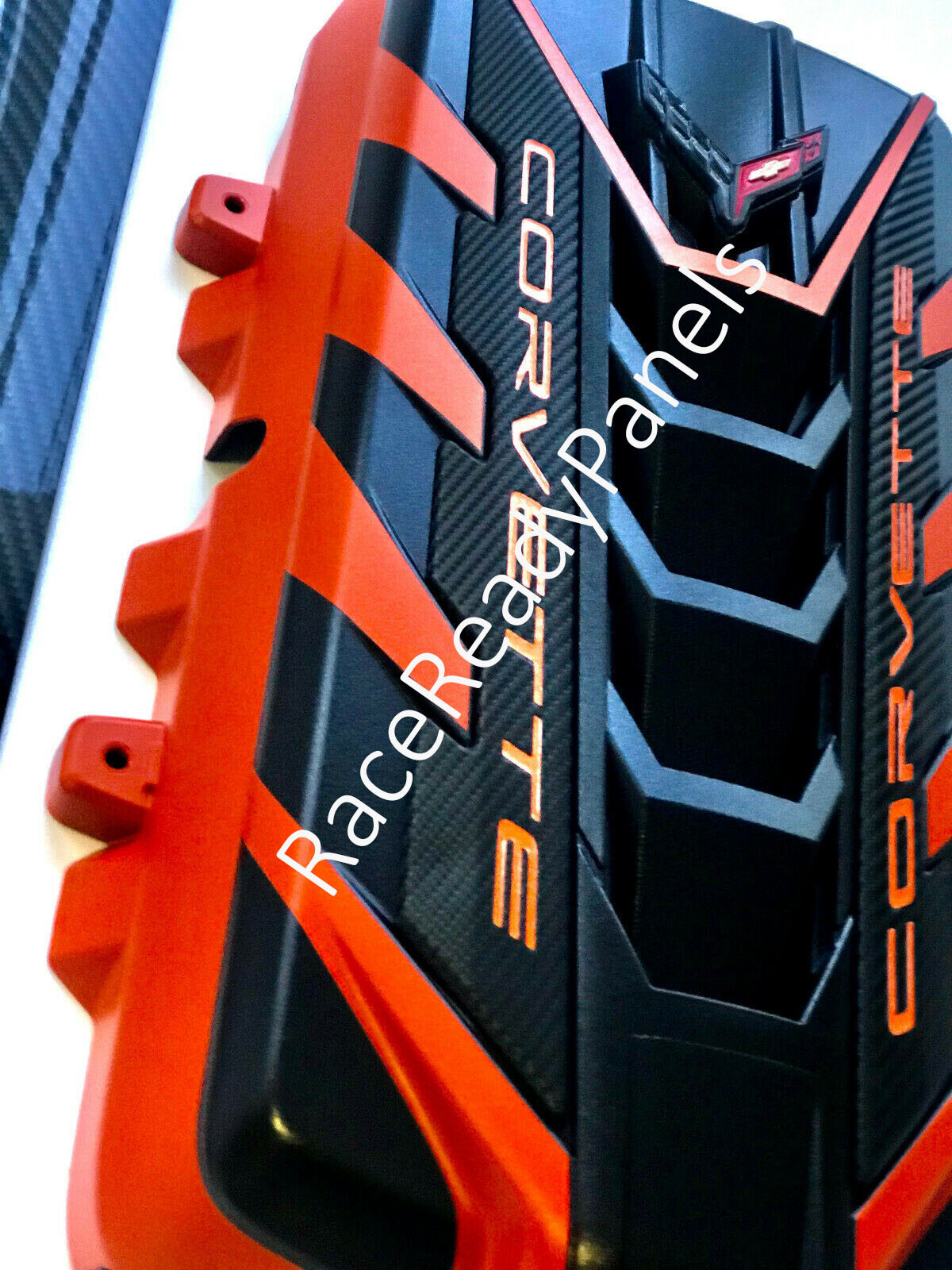 2020/25 CORVETTE C8 ENGINE COVER SEBRING ORANGE CARBON FIBER APPEARANCE ...