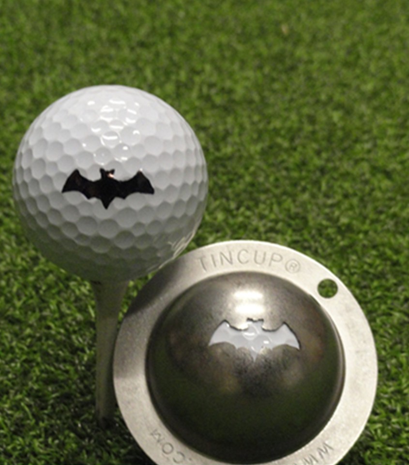 1 only TIN CUP GOLF BALL MARKER - VAMPIRE - BATMAN - Yours For Life ...