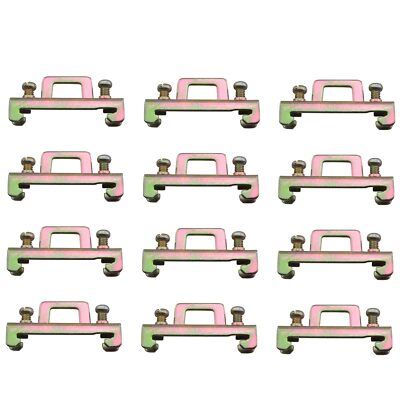 12PCS Ground Terminal Blocks Galvanized Iron DIN Rail Mount End Stop ...
