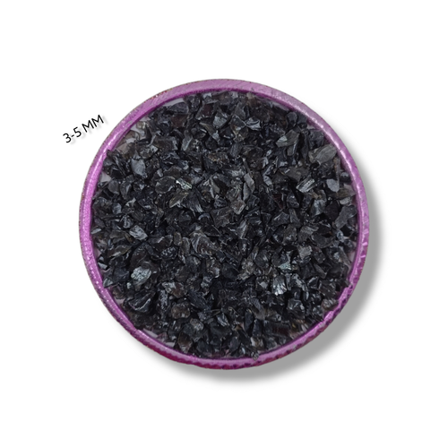 Black Obsidian Gemstone Coarse All Size Stone Healing Powder Woodwork ...