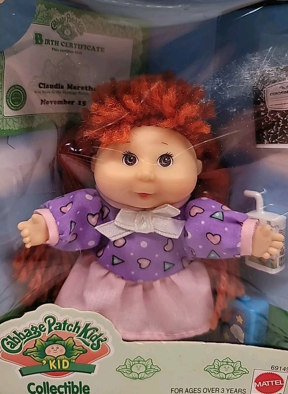 1995 Cabbage Patch Kids Mini Doll Claudia Maretha Born Born Nov 15 NIB 69149 | eBay