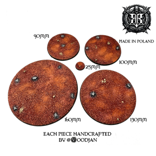 Painted Miniatures Bases – MARS SURFACE – Wargaming, DnD & RPG | eBay