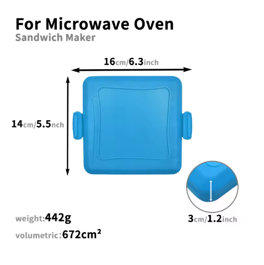 Toasted Sandwich Maker Machine Microwavable Waffle Maker Microwave Oven ...