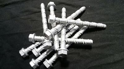 M8 x 100 Galvanised Excalibur Screw Bolt Masonry/Concrete Bolt with Hex ...