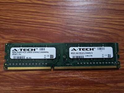Atech 4GB DDR PC-10600 DIMM/1333MHZ 179 6521 AA 5514 L/H445/V | eBay