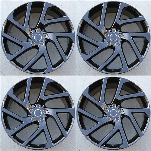 (4)SET NEW 22" 22x9.5 5x120 BLACK WHEELS FIT RANGE ROVER SPORT HSE ...