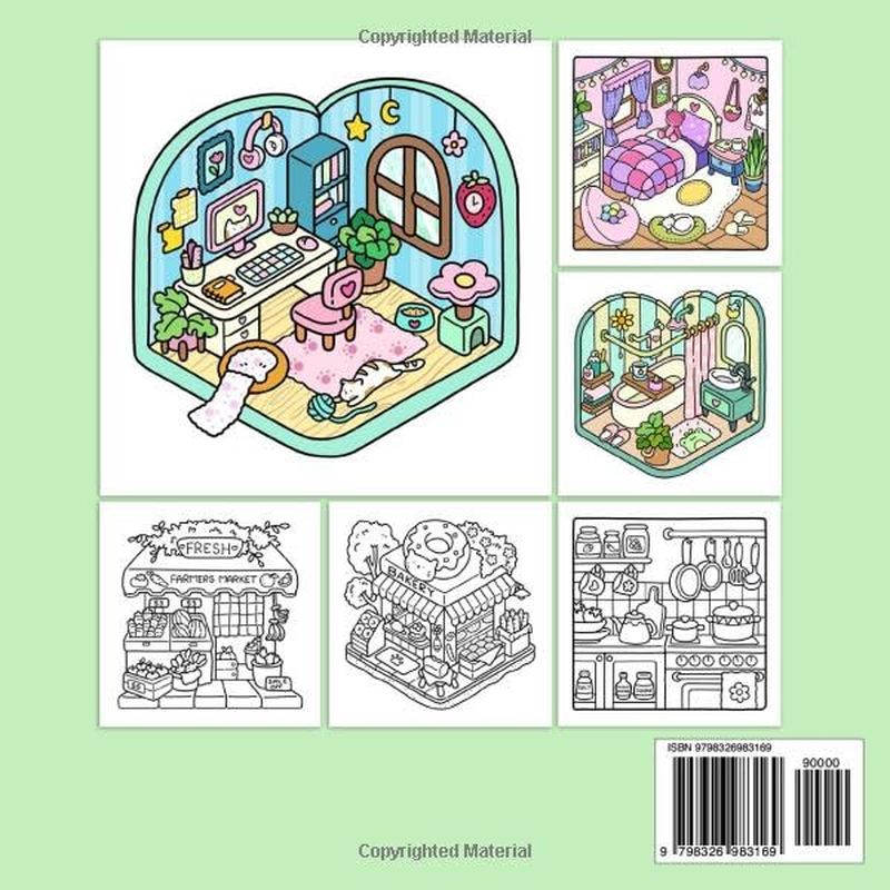 Little Corner: Coloring Book for Adults and Teens, Super Cute Designs ...
