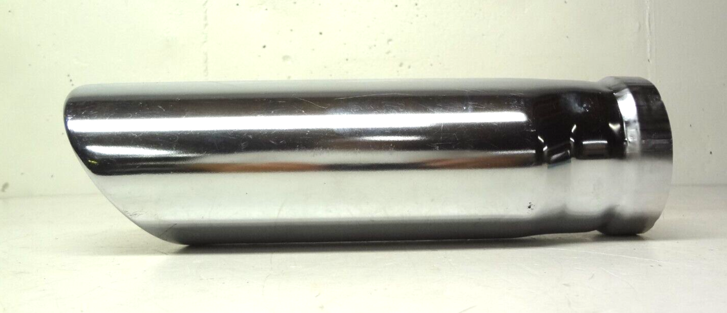 Chrome Tapered Rolled Edge 3" Exhaust Tip Hot Rod Cruiser Custom Rat ...