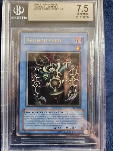 Yu-Gi-Oh! TCG Relinquished Starter Deck Pegasus SDP-001 Unlimited Bgs 7 ...