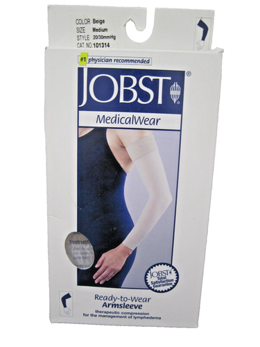 Jobst Ready-To-Wear Arm Sleeve Compression 20-30, Medium, Beige 101314 ...