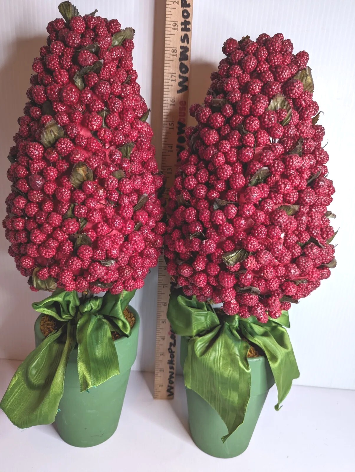 Holiday Christmas Luxury Topiary Red Berry Tree Barbie Core Green ...