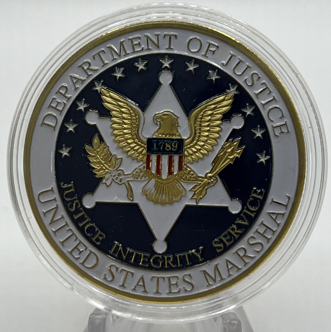 * United States Marshal Challenge Coin Dept Of Justice Comes In Clear ...