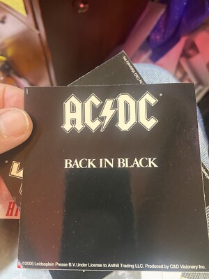 AC/DC Back In Black Sticker —4x4 Inch New ! | eBay