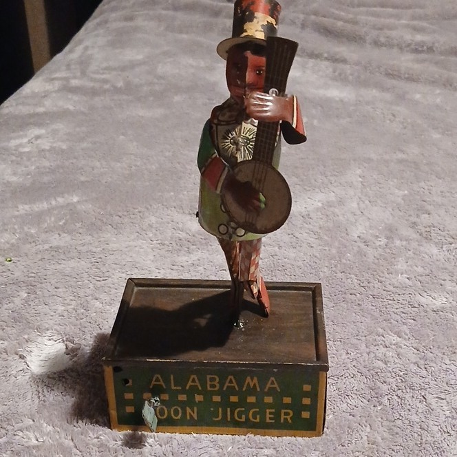 Strauss Mfg Co TOMBO Alabama Coon Jigger Vintage Tin Wind-up Toy 1910 ...