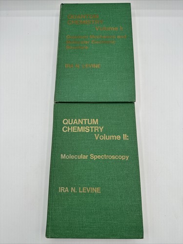 Quantum Chemistry Ira Levine 2 Volume Set 1970 Hardcover Mechanics ...