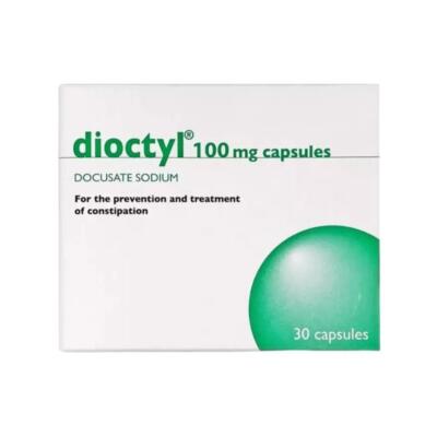 Dioctyl 100mg Capsules | Prevention & Treatment of Constipation x30 ...