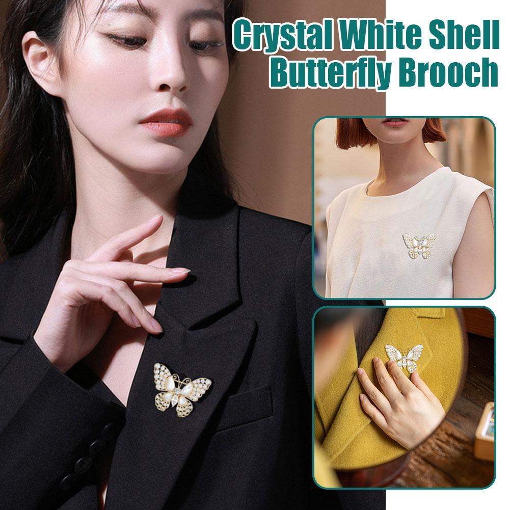 Butterfly New Brooch Brooch Insect Rhinestone Pins Elegant Women's ...
