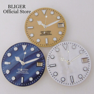 28.5mm Watch Dial Shell Dial for NH35 NH36 Diver Watch Men White Blue ...