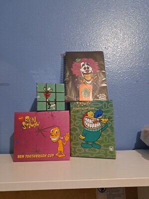 Nickelodeon Ren And Stimpy Toothbrush Cup Soap Dish Nick Box | eBay