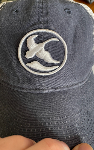 Gander Mountain Hat Strap Back Blue White Logo Embroidered Outdoor ...