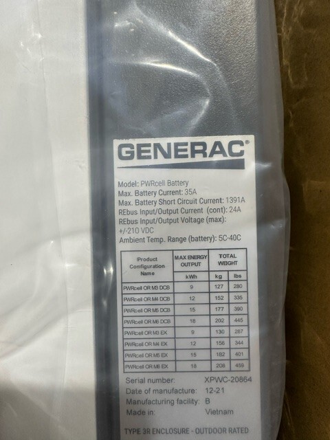 Generac PWRcell Outdoor Rated Battery Cabinet Enclosure APKE00028 | eBay