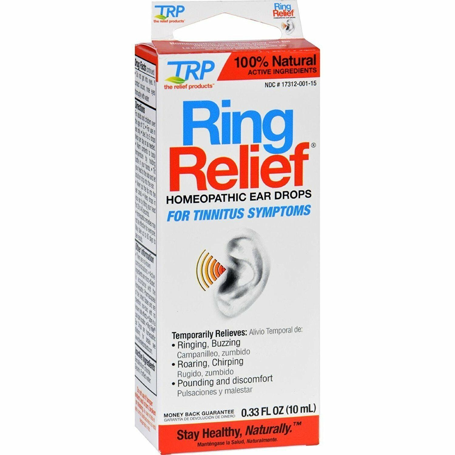 TRP Ring Relief Homeopathic Medicine Ear Drops Tinnitus Symptoms 0.33 ...