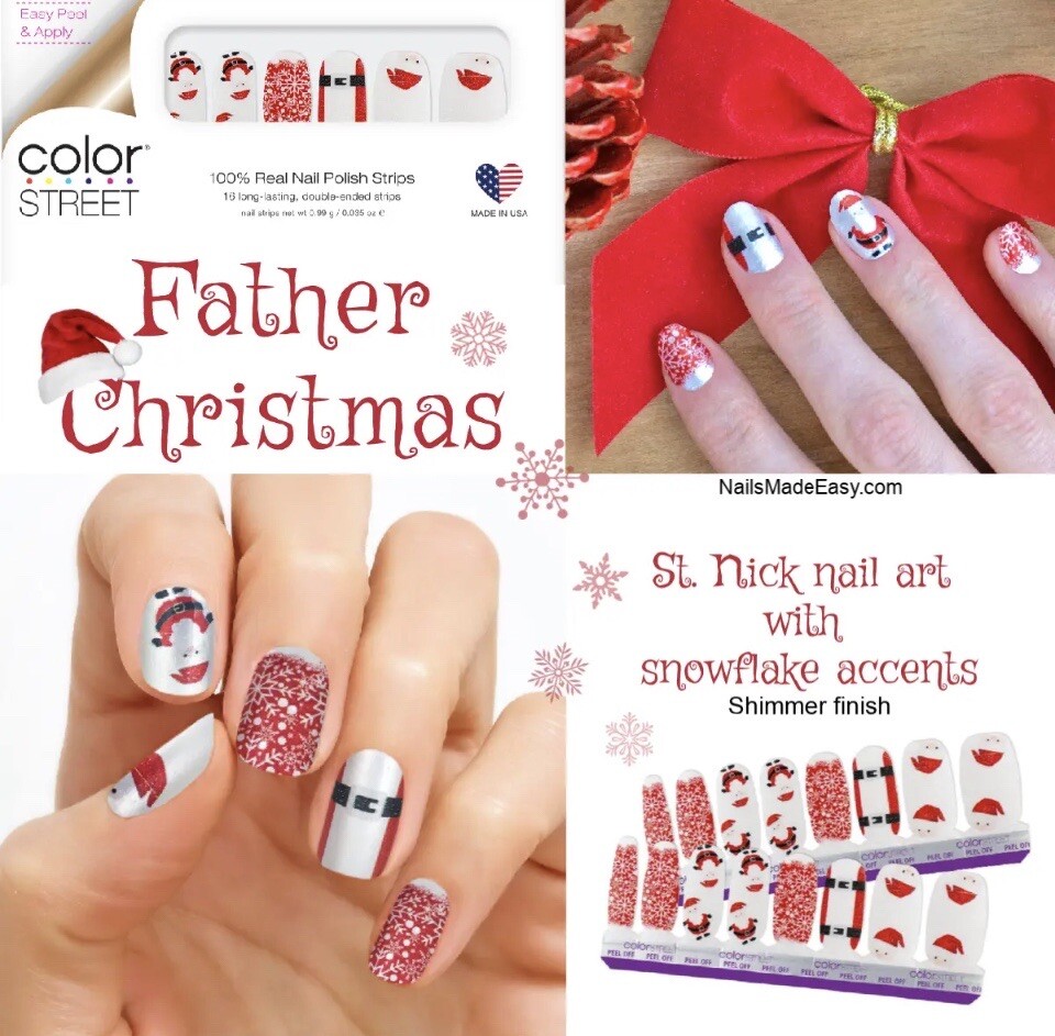 ☃️🎄HOLIDAYS Color Street Christmas Nail Polish Red Glitter FREE TWOSIE ...
