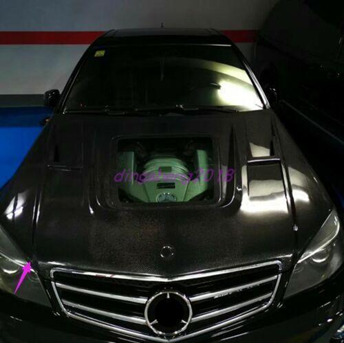 Carbon Fiber Front Hood Vented Bonnet Cover Fit For Benz C Class W204 ...