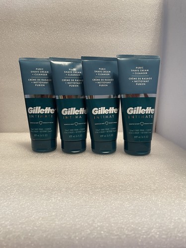 4 PACK Gillette Intimate 2-in-1 Pubic Shave Cream + Cleanser 6oz NEW | eBay