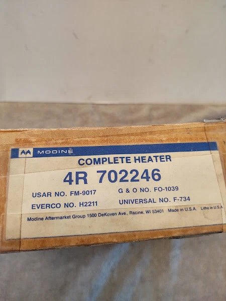 Modine Heater Core Catalog