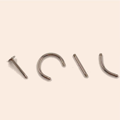 100pcs/lot Horseshoe Barbell Labret Studs Nose Lip Eyebrow Body ...