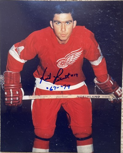 Nick Libett Autographed Detroit Red Wings Photo w 67-79 Years + COA ...