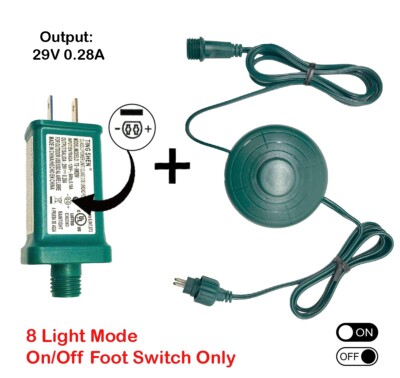Set Adapter DC 29V 0.2A + Power Cord Foot Switch 1/2in Plug 6Ft - 8 ...