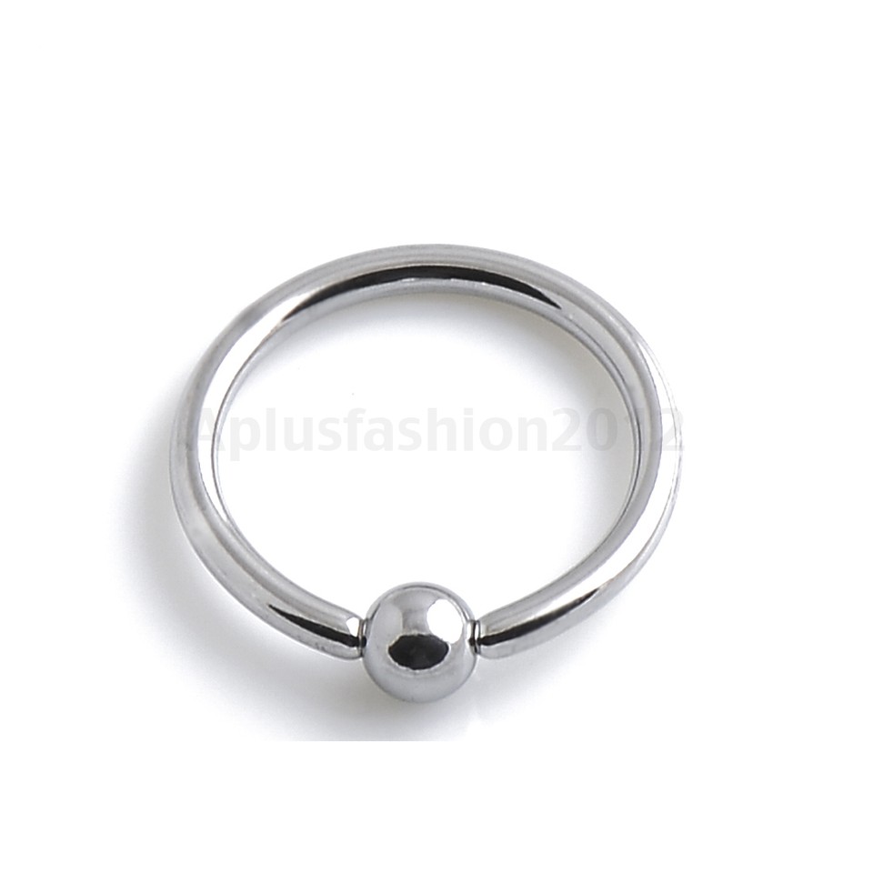 16g 14g all sizes Steel Closure Ball BCR Captive Bead Ring Septum Ear ...