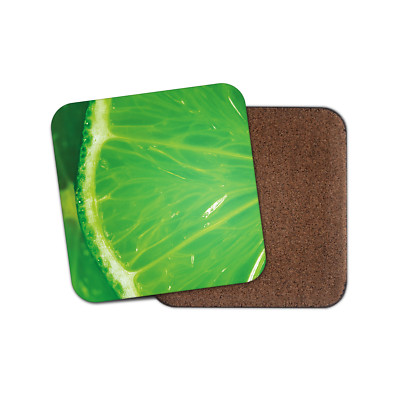 Juicy Green Lime Coaster - Fruit Food Cocktail Summer Drinks Cool Gift ...
