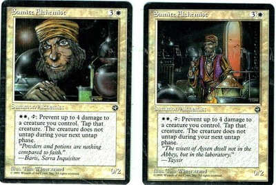 1995.MAGIC THE GATHERING. SAMITE ALCHEMIST BOTH CARDS BLACK BORDER. AS ...