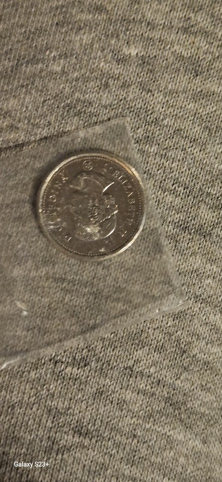 2021 Canada Double-Date COLORED Ten Cents Dime Coin. Mint UNC Blue nose ...
