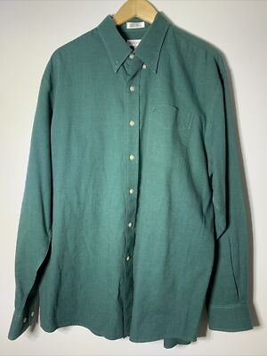 Cutter & Buck Mens Long Sleeve Button Up Shirt Green Size XL | eBay