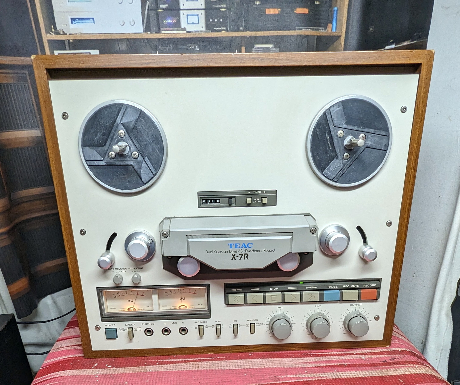 TEAC X-7R reel-to-reel tape deck with wood case | eBay