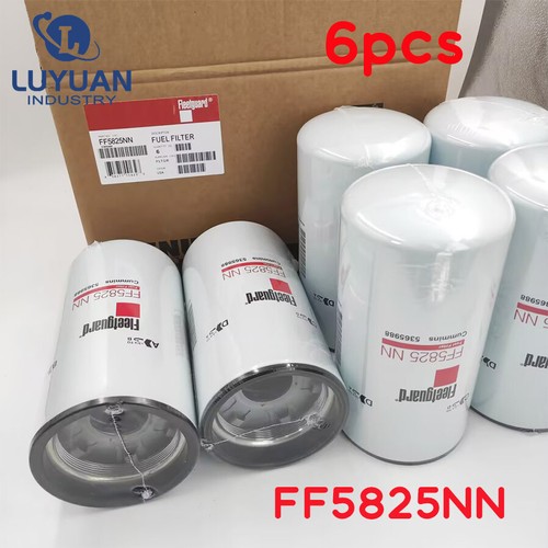 6 Pack Fleetguard FF5825NN NanoNet Fuel Filter Cummins 2017 X15 FF5686 ...