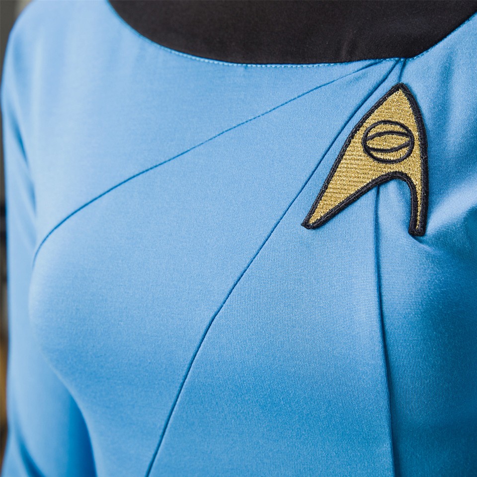 The Original Series Female Duty Blue Red Dresses TOS Starfleet Uniform ...