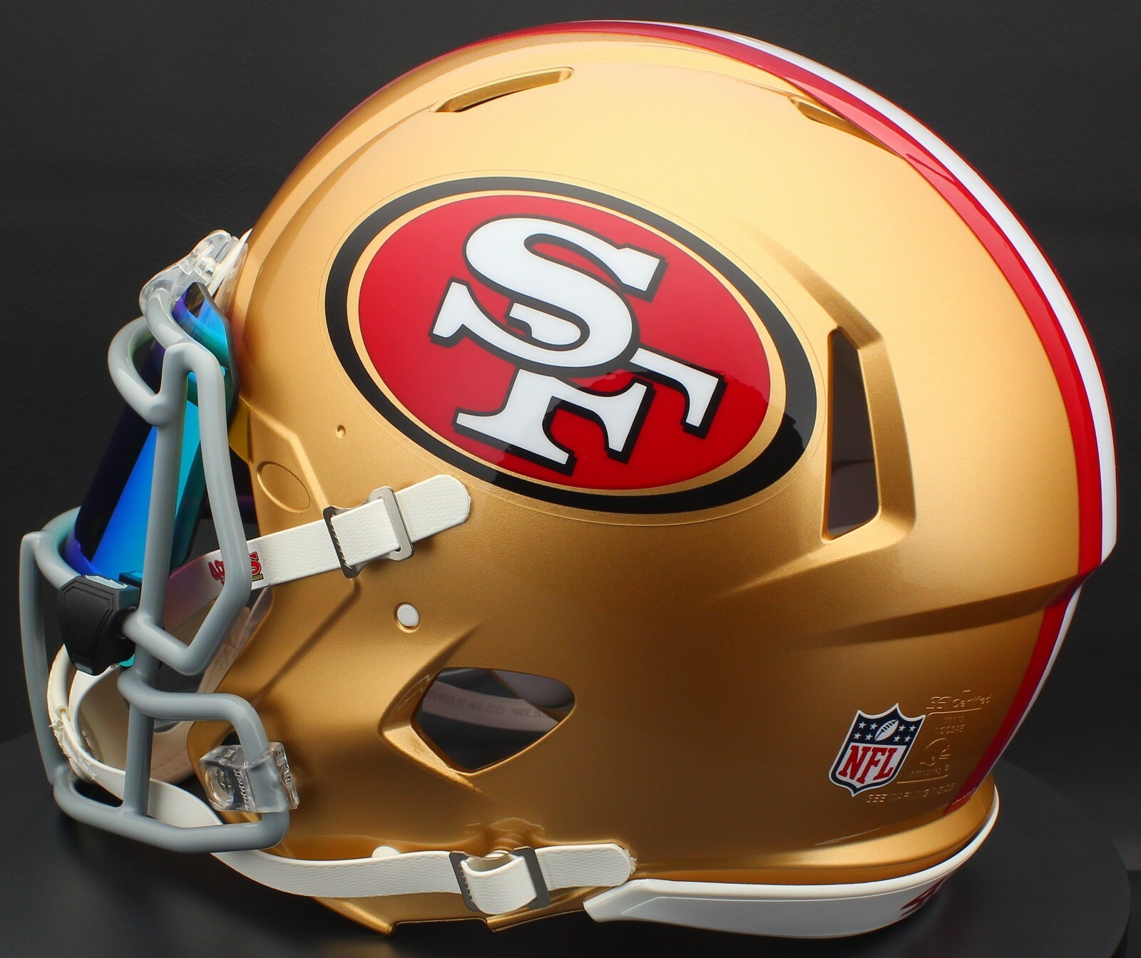 ***CUSTOM*** SAN FRANCISCO 49ers Full Size NFL Riddell SPEED Football ...