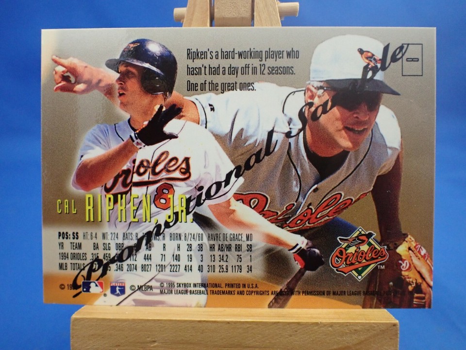 Promo Promotional Sample Card Cal Ripken Jr Skybox Emotion 1995 | eBay