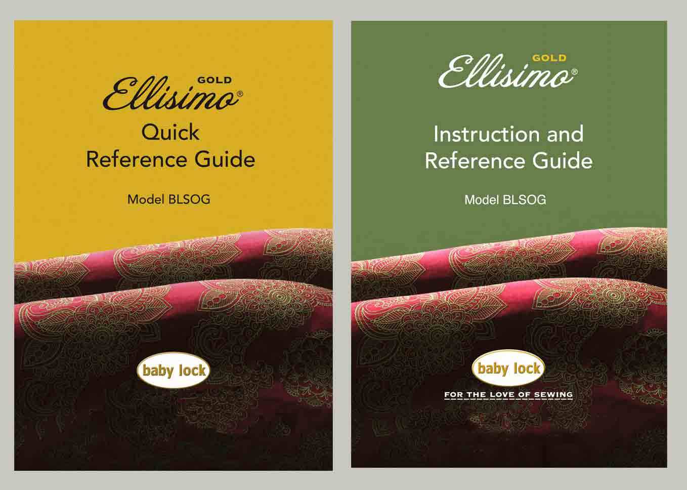 Baby Lock BLSOG Ellisimo Gold Instruction Manual & Quick Reference ...
