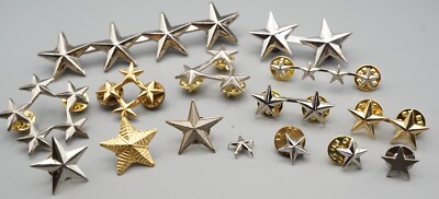 Vintage Army, Navy, USMC General or Admiral & Police Stars Group Lot Of ...