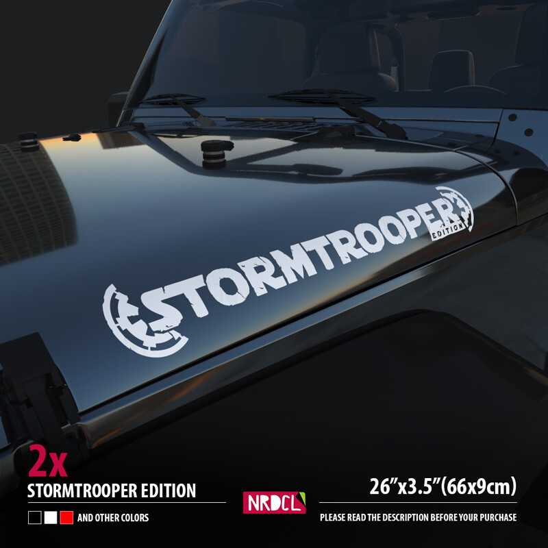 2x STORMTROOPER EDITION SET Dark SIDE Empire Logo Car Vinyl Sticker ...